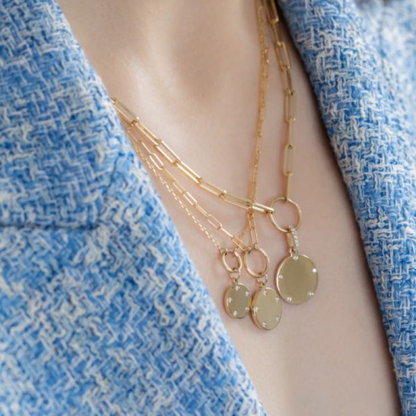 Token Necklace in 14K Yellow Gold Boston MA - M. Flynn