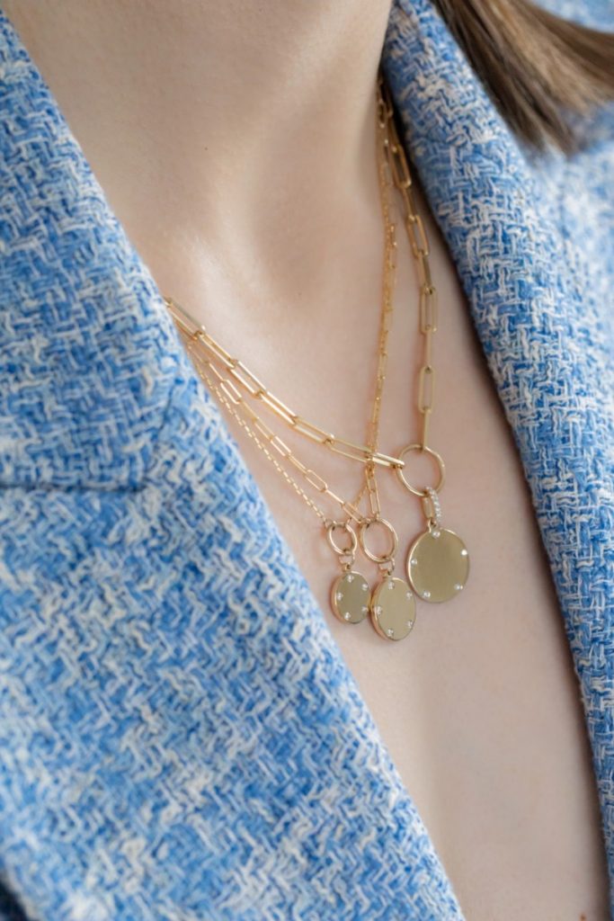 Token Necklace in 14K Yellow Gold Boston MA - M. Flynn