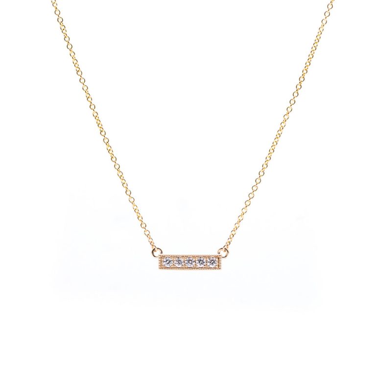 Token Necklace in 14K Yellow Gold - M. Flynn