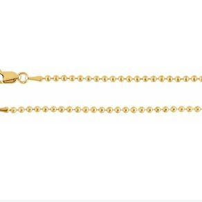 2mm Ball Chain 20" in 14K Yellow Gold - M. Flynn