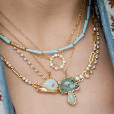 Ava Circle Pendant in 14K Yellow Gold - M. Flynn