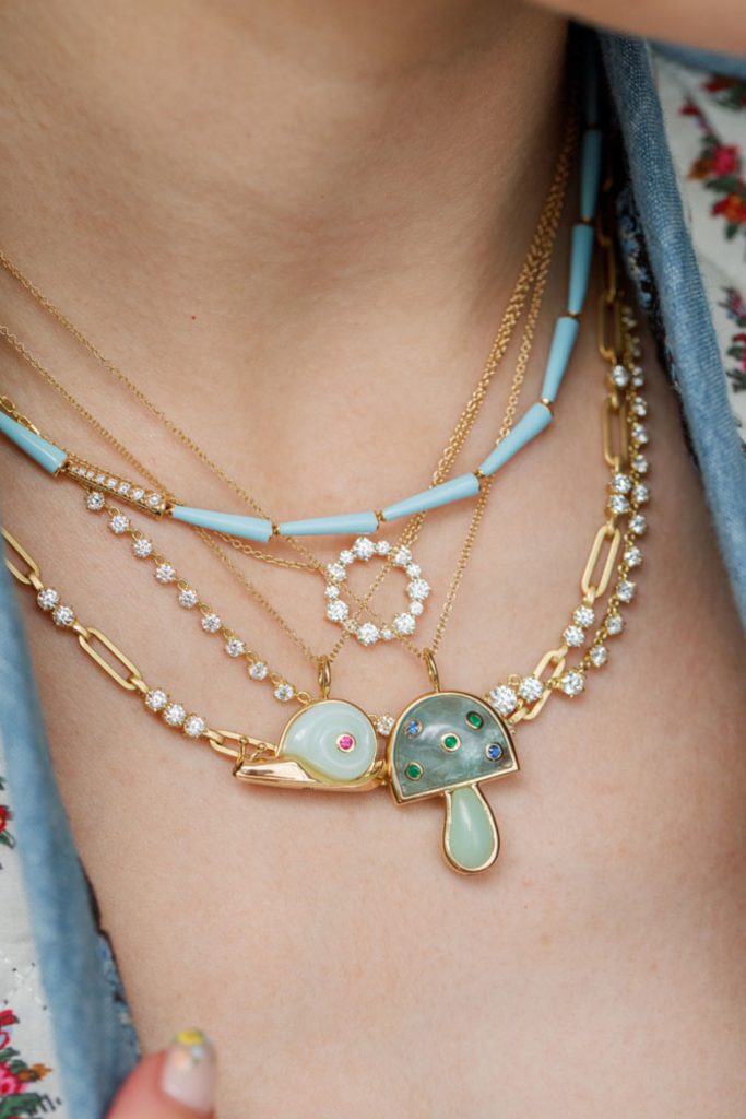 Ava Circle Pendant in 14K Yellow Gold Boston MA - M. Flynn