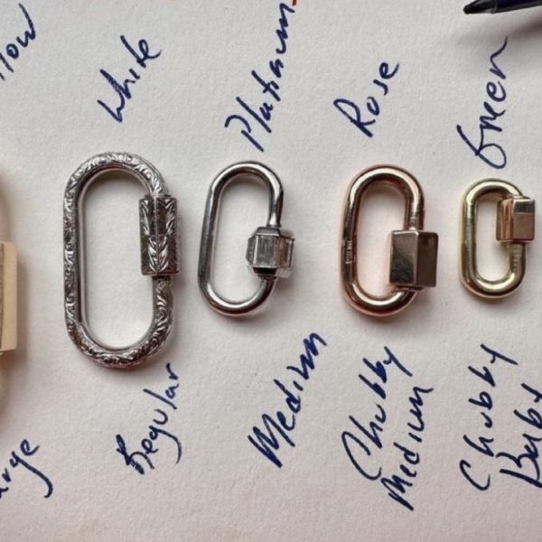 Diamond Dipped Letter M Lock in 14K Yellow Gold - M. Flynn