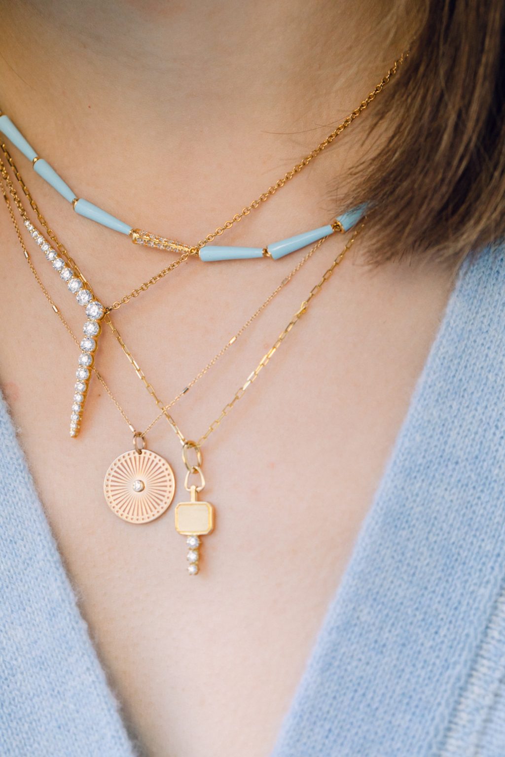 Mini Catherine Key Charm in 18K Yellow Gold - M. Flynn