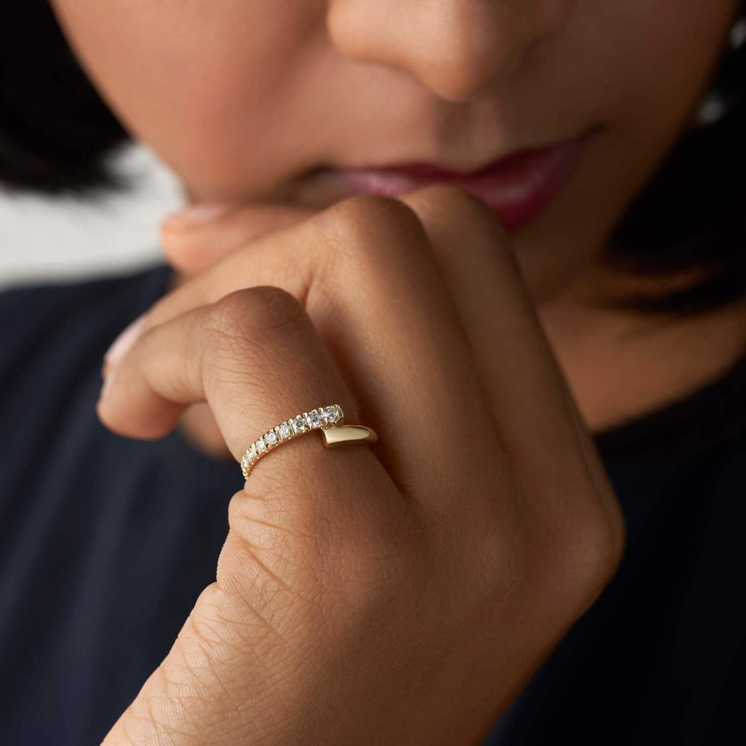 Gold womens pinky ring store